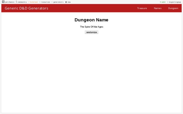 Dungeon Name ― Perchance Generator