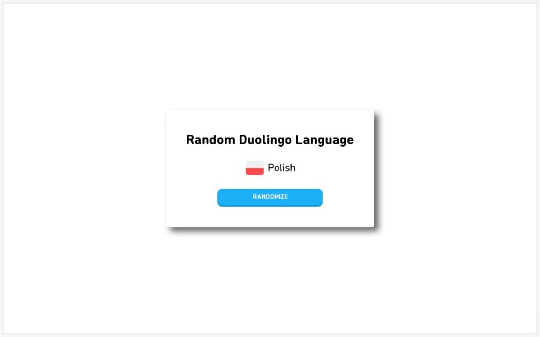 Random Duolingo Language ― Perchance Generator