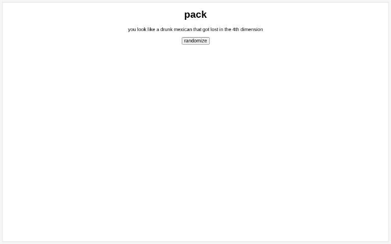pack ― Perchance Generator