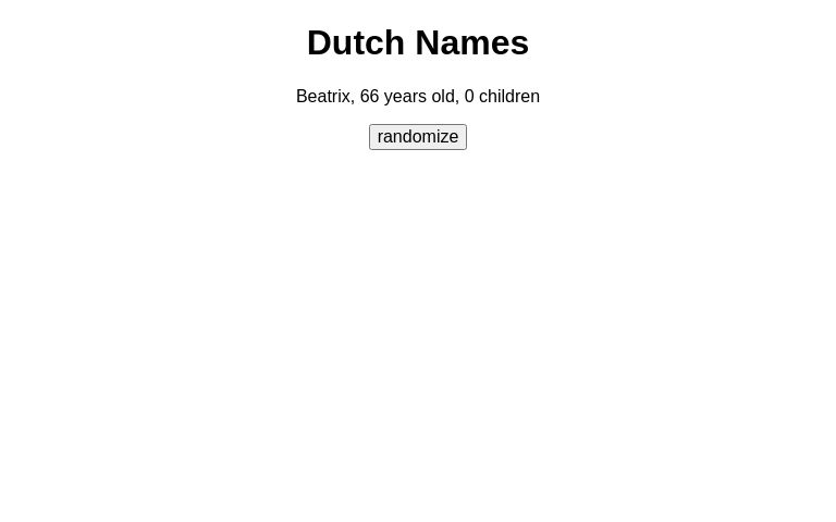 Dutch Names ― Perchance Generator