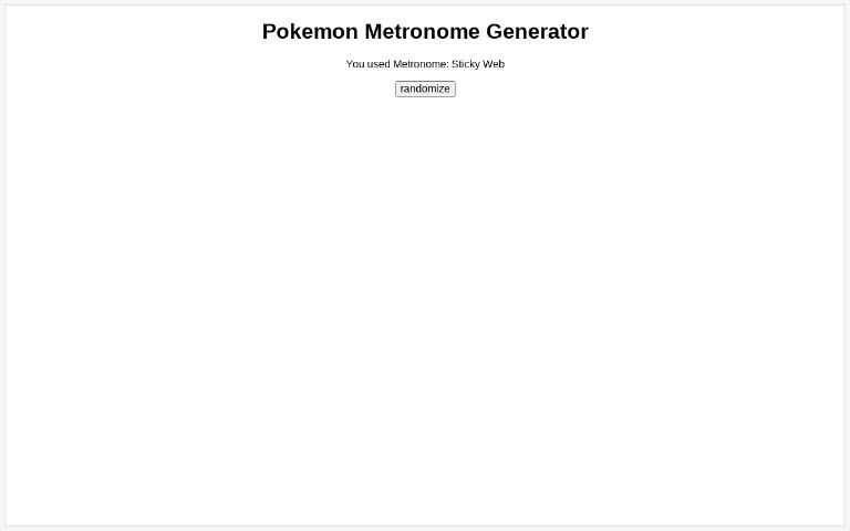 Pokemon Metronome Generator
