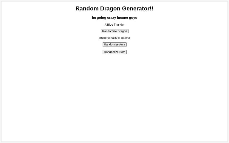Random Dragon Generator!!