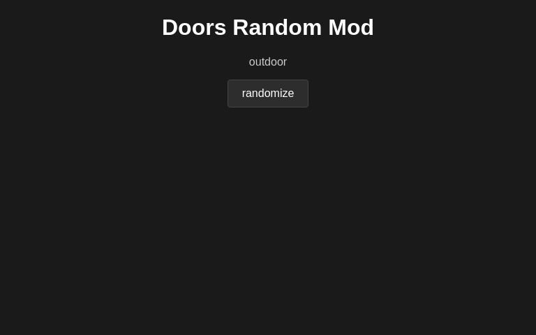 Doors Random Mod ― Perchance Generator