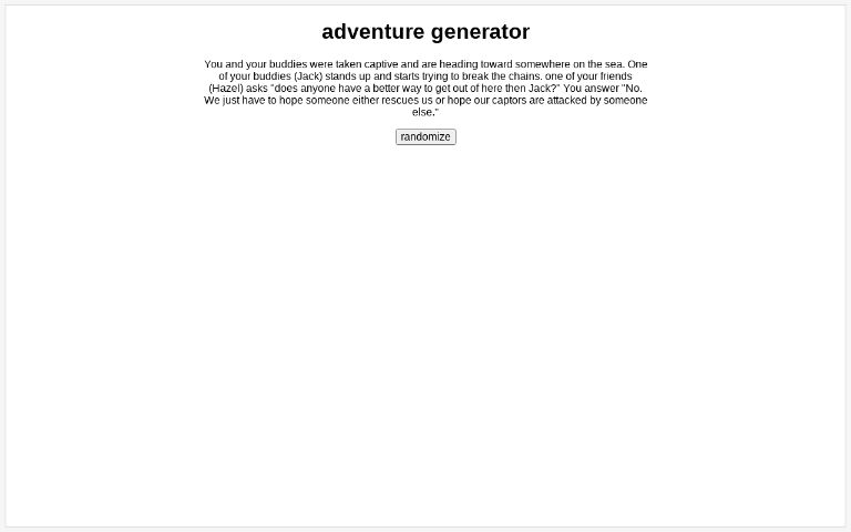 adventure generator