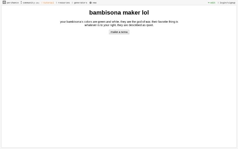 bambisona maker lol ― Perchance Generator