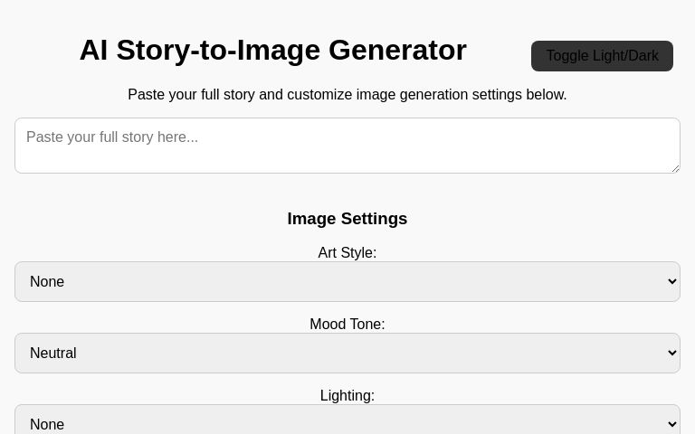 AI Story-to-Image Generator