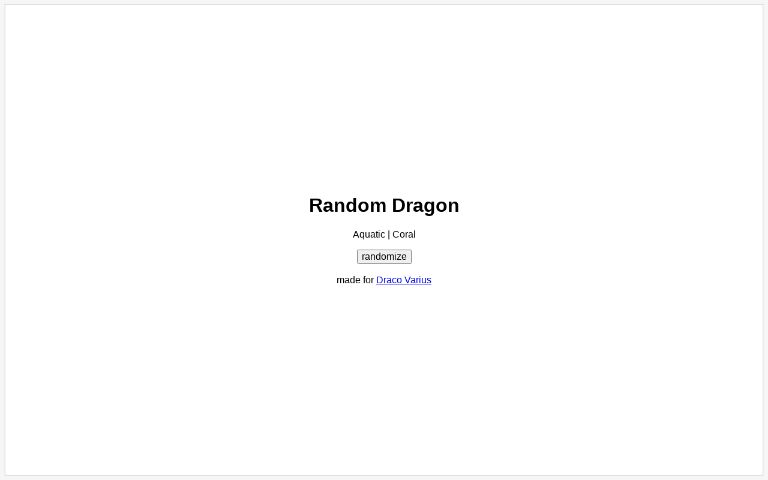 Random Dragon ― Perchance Generator