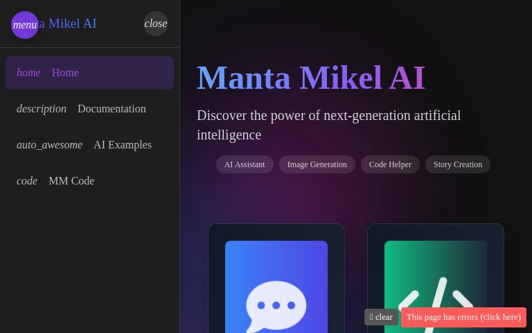 Manta Mikel AI ― Perchance Generator
