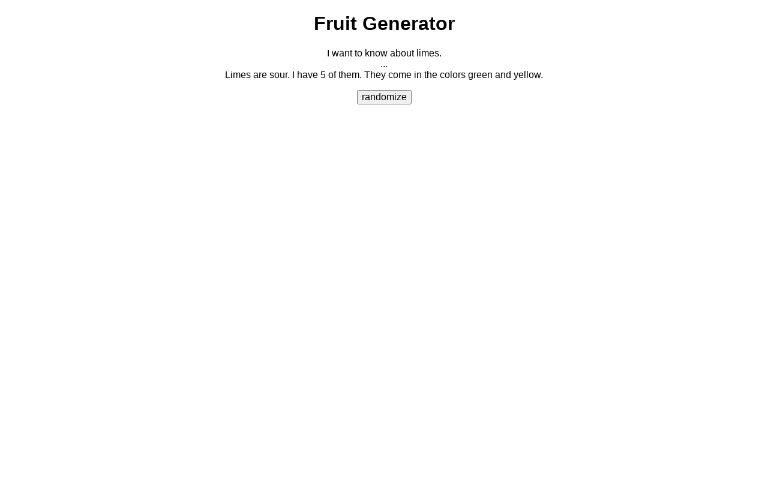 Fruit Generator