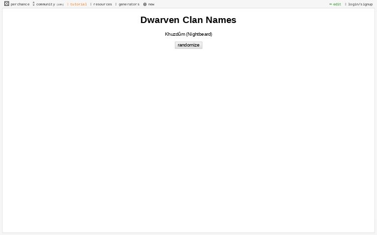 Dwarven Clan Names ― Perchance Generator