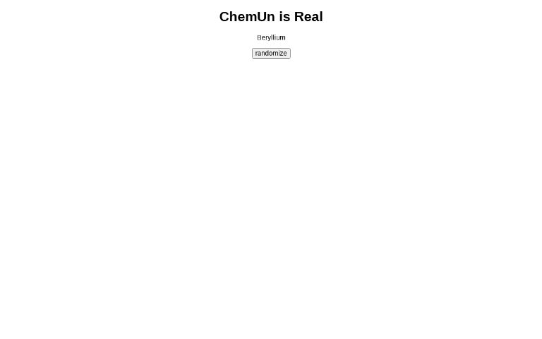 ChemUn is Real ― Perchance Generator