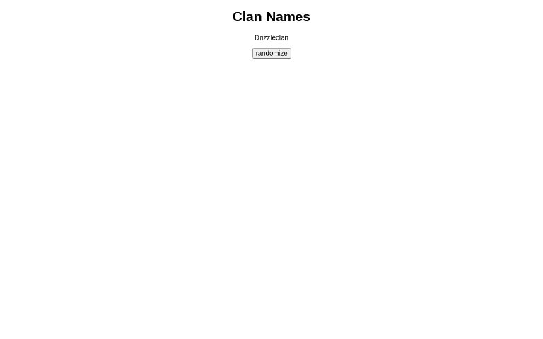 Clan Names ― Perchance Generator