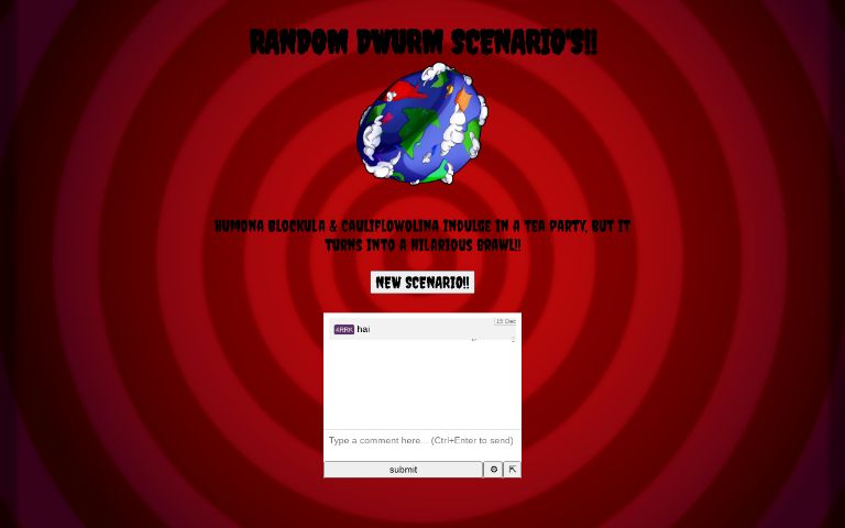 RANDOM DWURM SCENARIO'S!! ― Perchance Generator