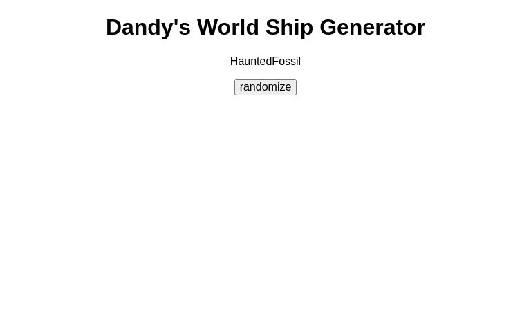 Dandy's World Ship Generator