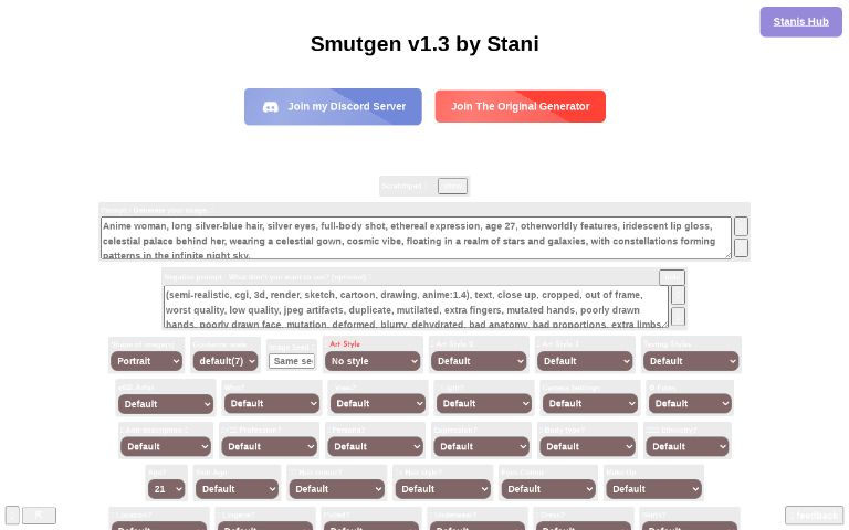 Smutgen v1.3 by Stani ― Perchance Generator