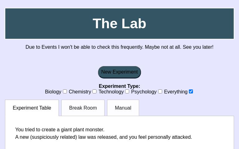 The Lab ― Perchance Generator