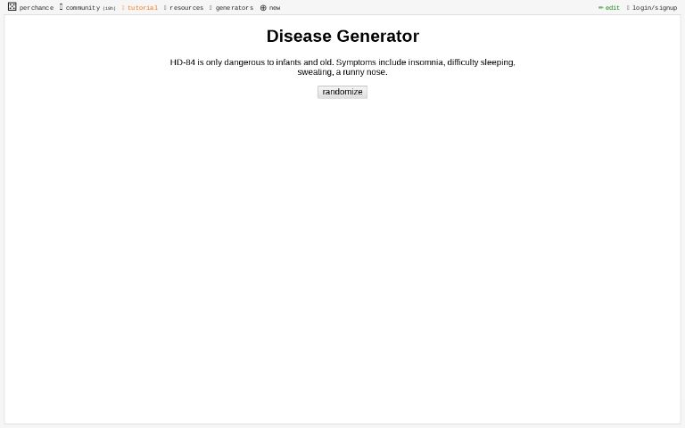 Disease Generator