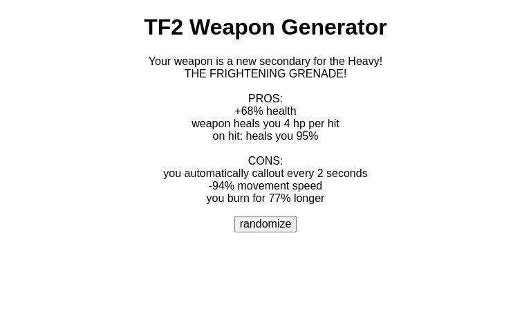 TF2 Weapon Generator