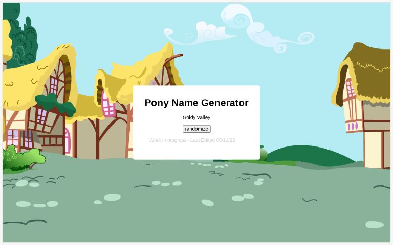 Pony Name Generator