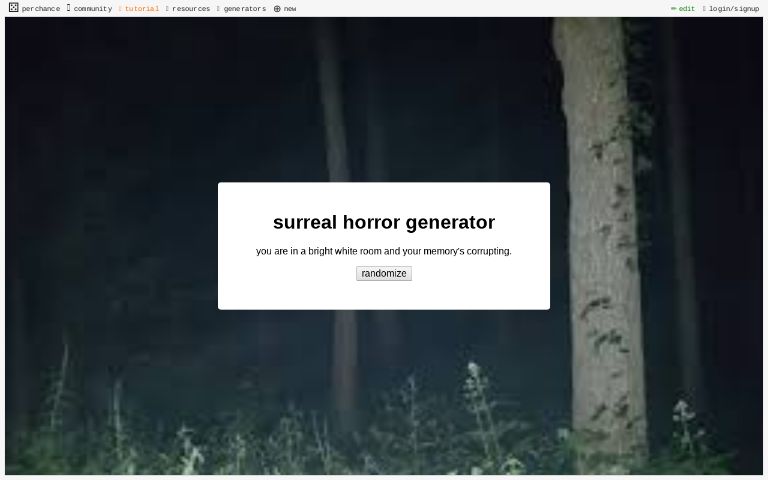 surreal horror generator