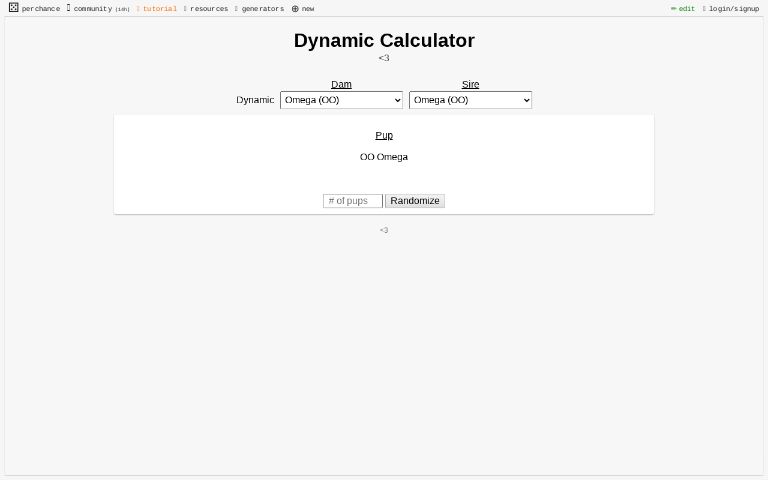 Dynamic Calculator ― Perchance Generator
