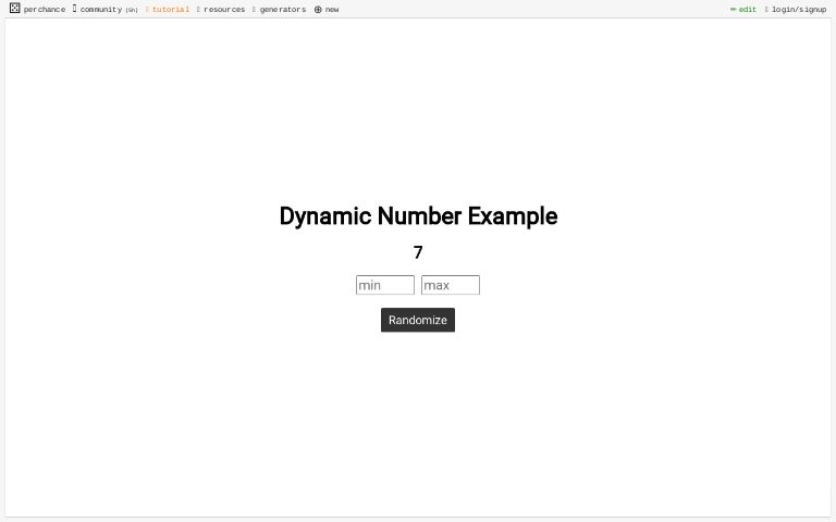 Dynamic Number Example ― Perchance Generator