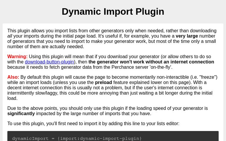 Dynamic Import Plugin