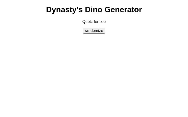 Dynasty's Dino Generator