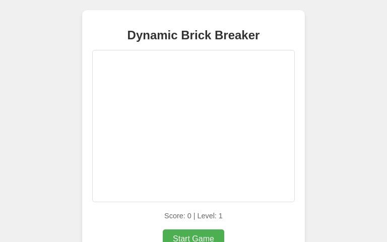 Dynamic Brick Breaker ― Perchance Generator