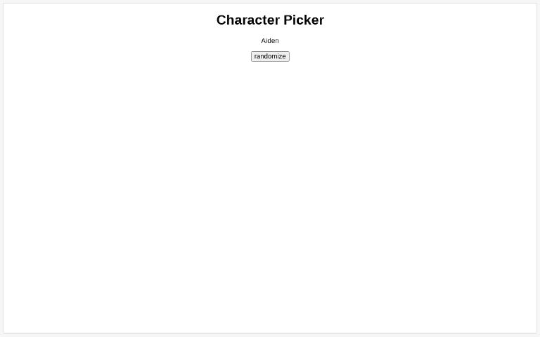 Character Picker ― Perchance Generator