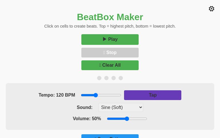 BeatBox Maker ― Perchance Generator