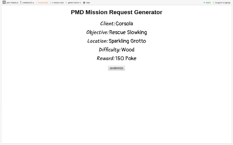 PMD Mission Request Generator