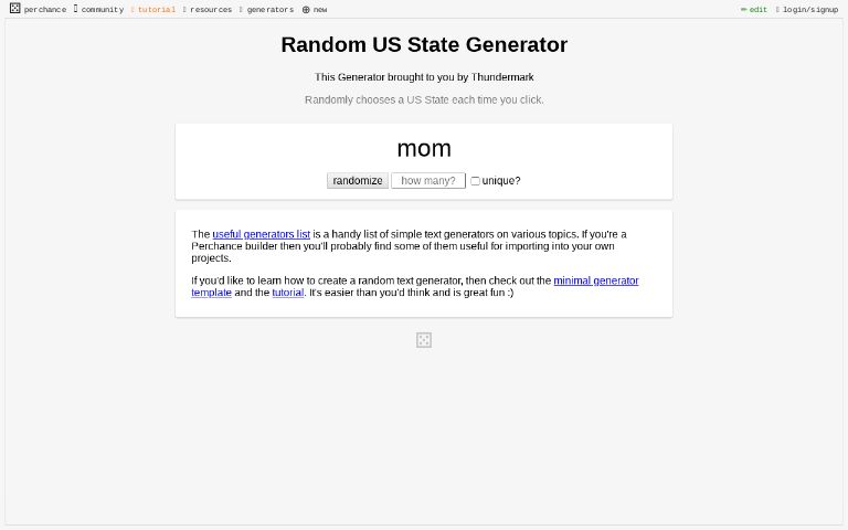 Random US State Generator