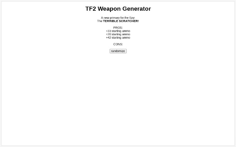 TF2 Weapon Generator