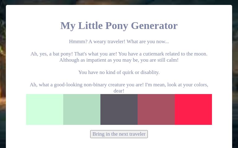 My Little Pony Generator