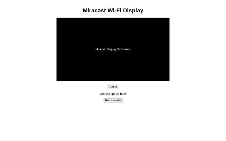 Miracast Wi-Fi Display ― Perchance Generator