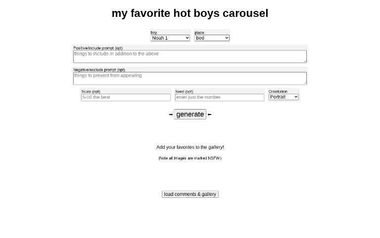 my favorite hot boys carousel (free, no signup) ― Perchance Generator