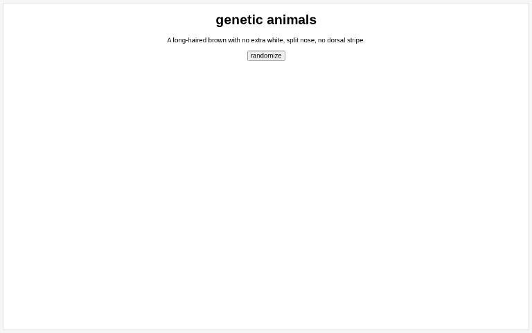 genetic animals ― Perchance Generator