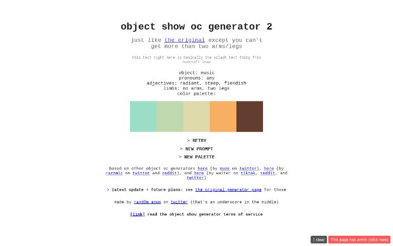 object show oc generator 2