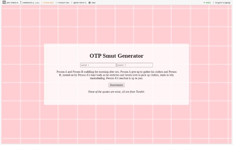 OTP Smut Generator