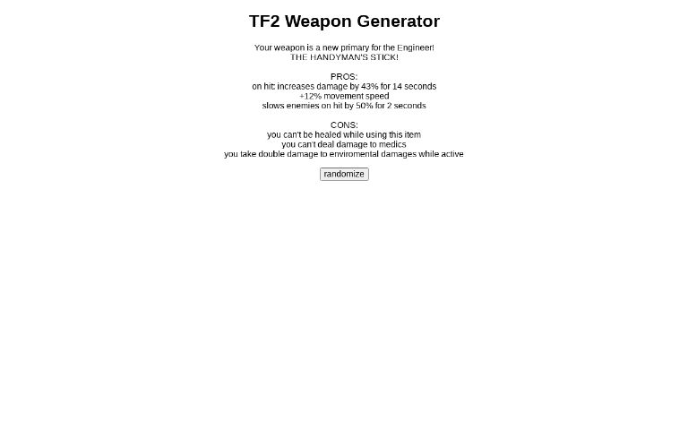 TF2 Weapon Generator