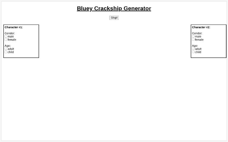 Bluey Crackship Generator