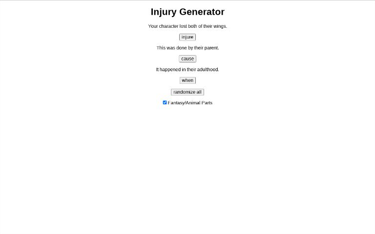 Injury Generator