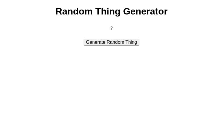Random Thing Generator