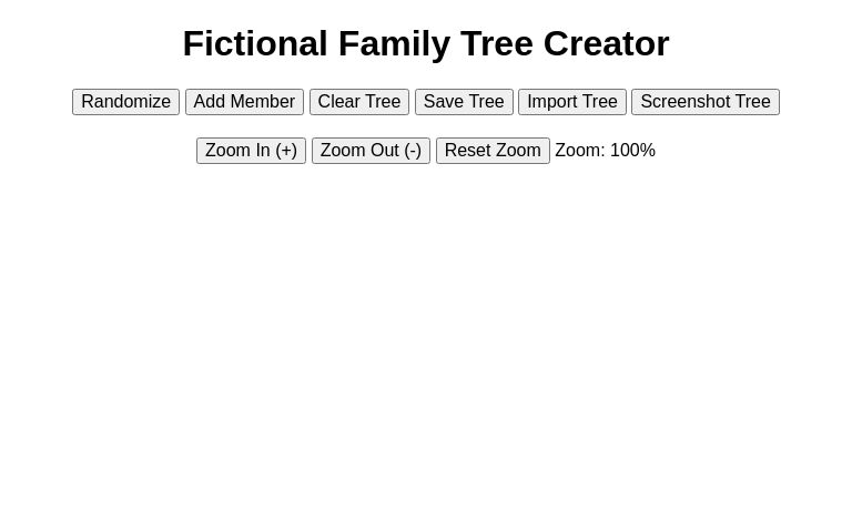 Fictional Family Tree Creator ― Perchance Generator