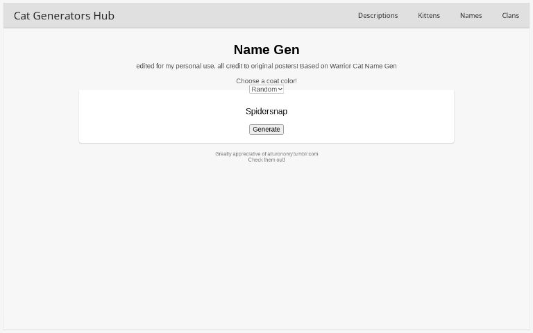 Name Gen ― Perchance Generator