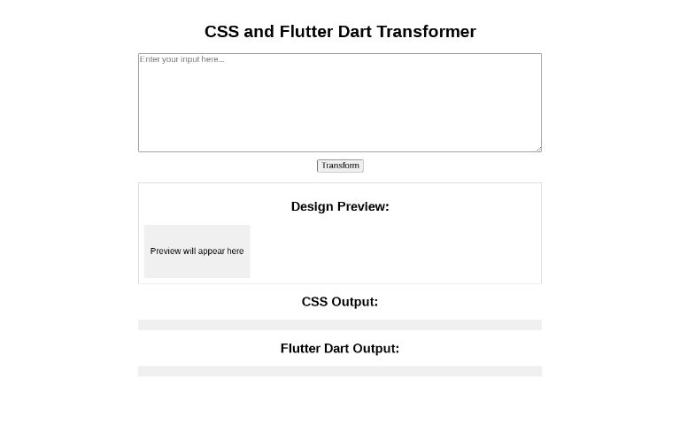 CSS and Flutter Dart Transformer ― Perchance Generator