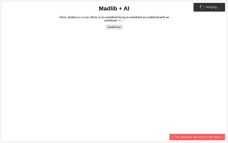 Madlib + AI ― Perchance Generator