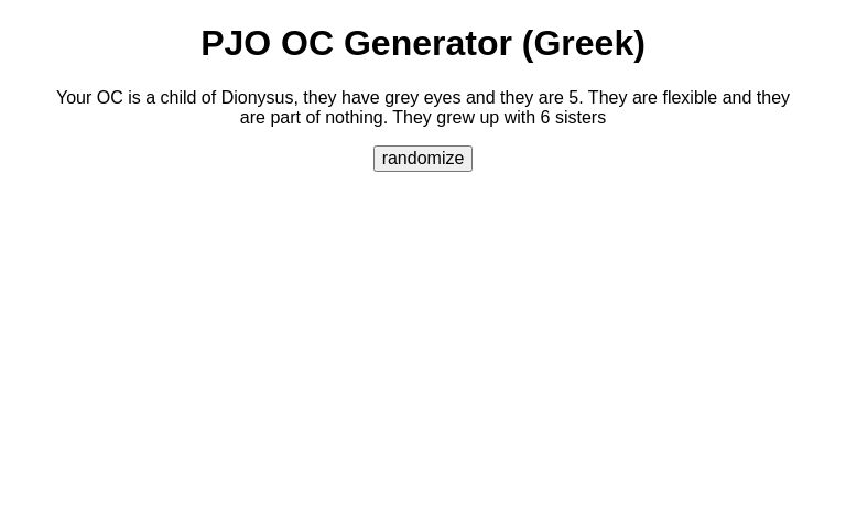 PJO OC Generator (Greek)