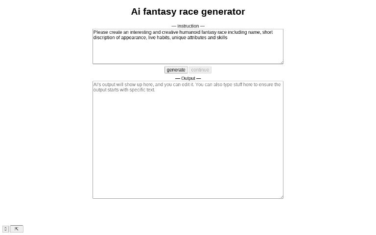 Ai fantasy race generator